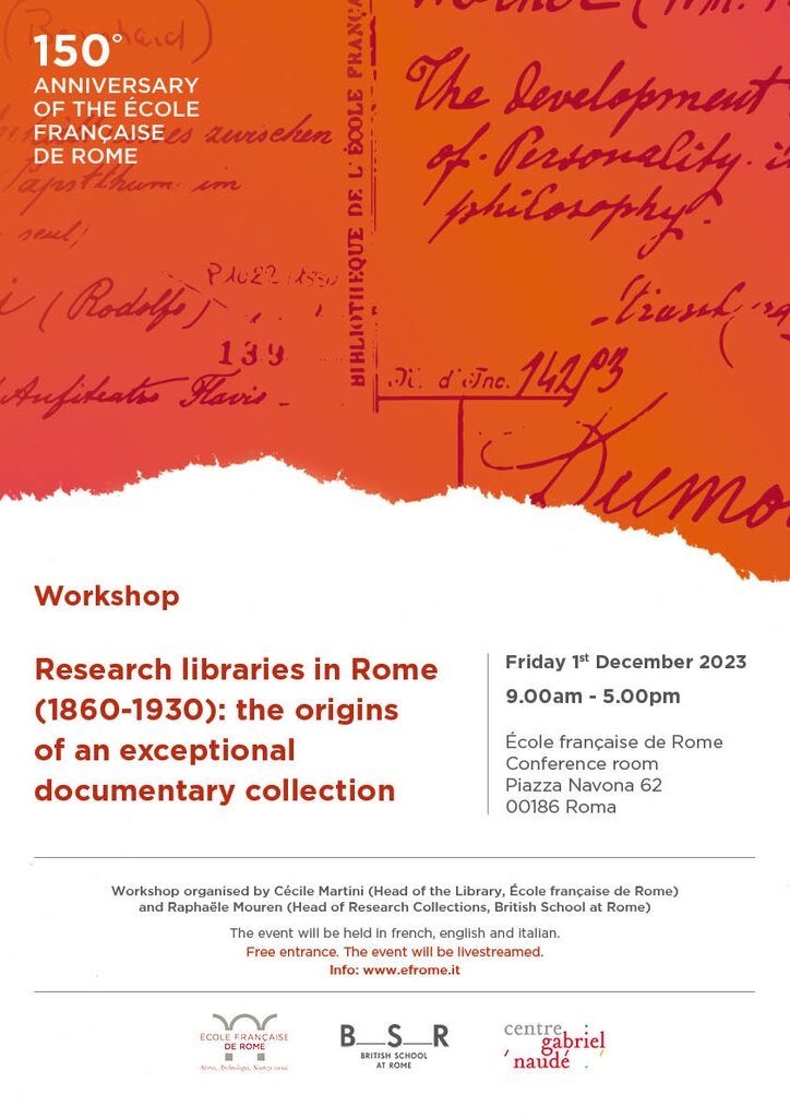 Research libraries in Rome (1860-1930): the origins of an exceptional ...